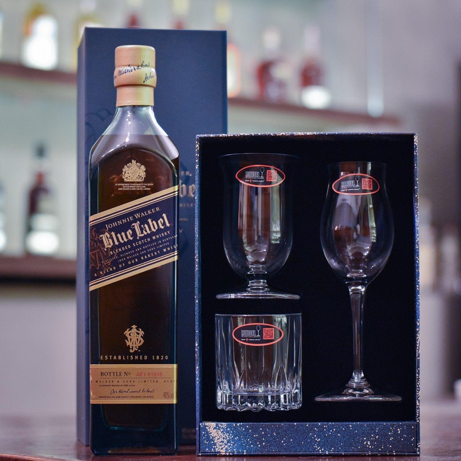 Johnnie Walker Blue Label - Riedel Glass Set | The Rare Malt